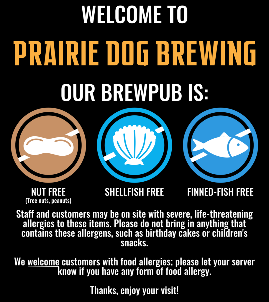 Allergy Inclusivity - Prairie Dog Brewing